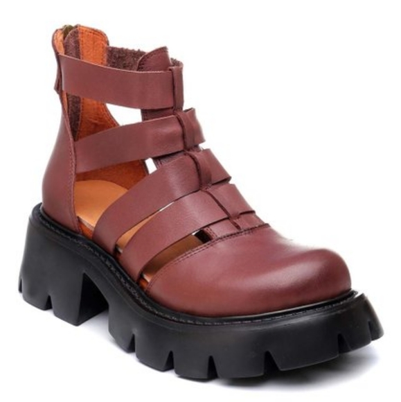 HZM | Shoes | Coffee Lugsole Gladiator Sandal | Poshmark